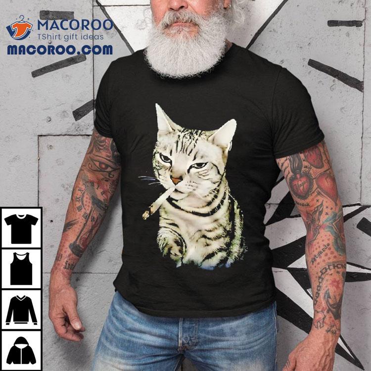 Vintage Smoking Cat Meme Shirt – Abctic